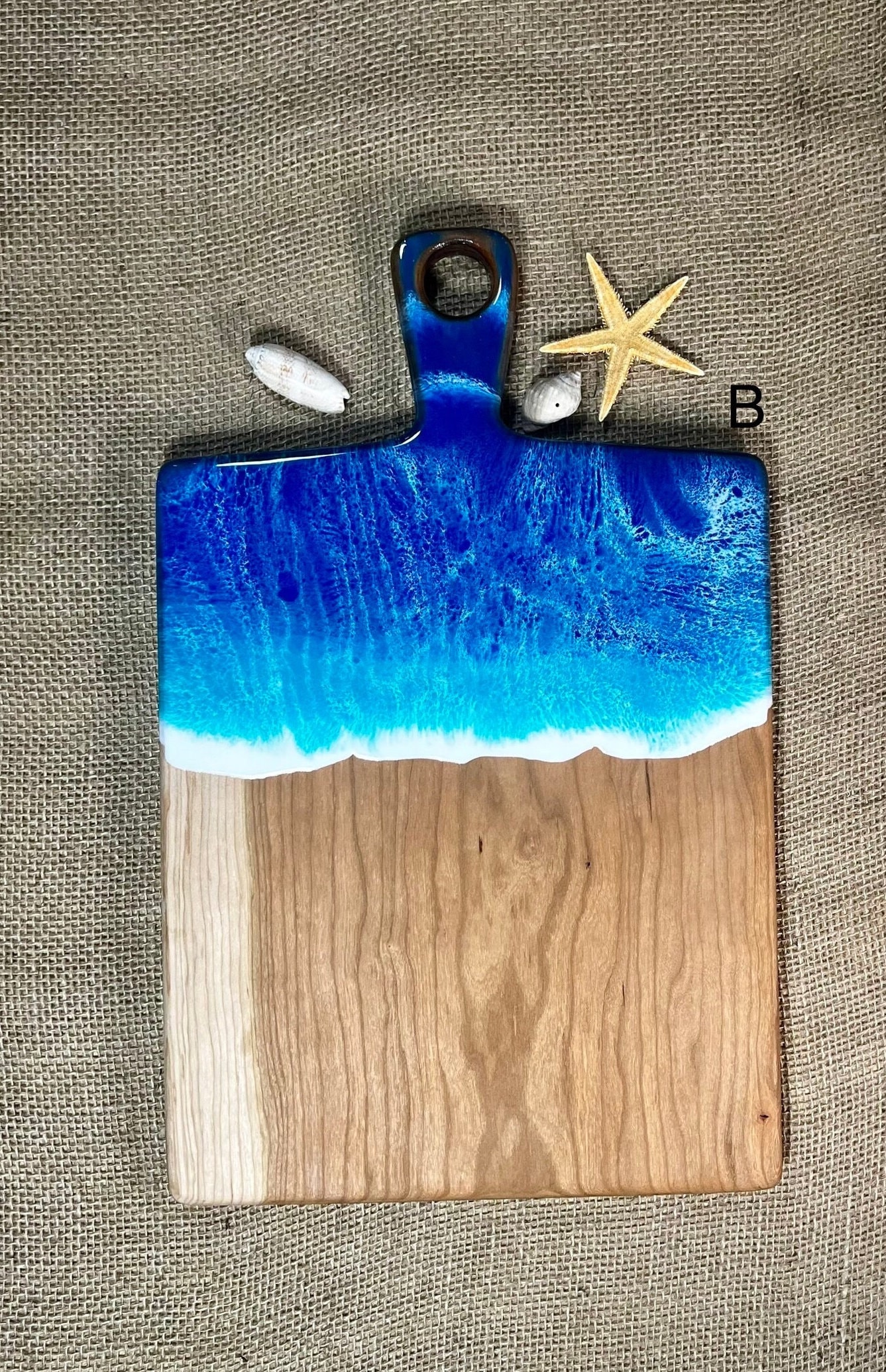 Ocean Wave Cutting Board, Beach Front Wave Wooden Tray, Cheese Board ...