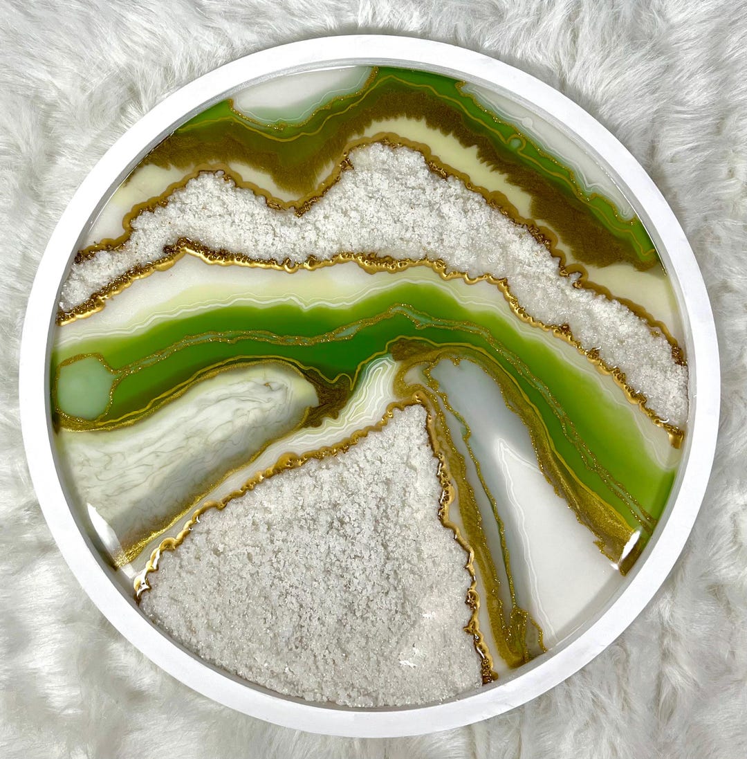 Jade Green Marble Geode Wall Art - Etsy