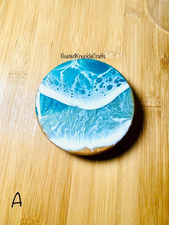 Ocean Waves Bamboo Lid Glass Container - Etsy