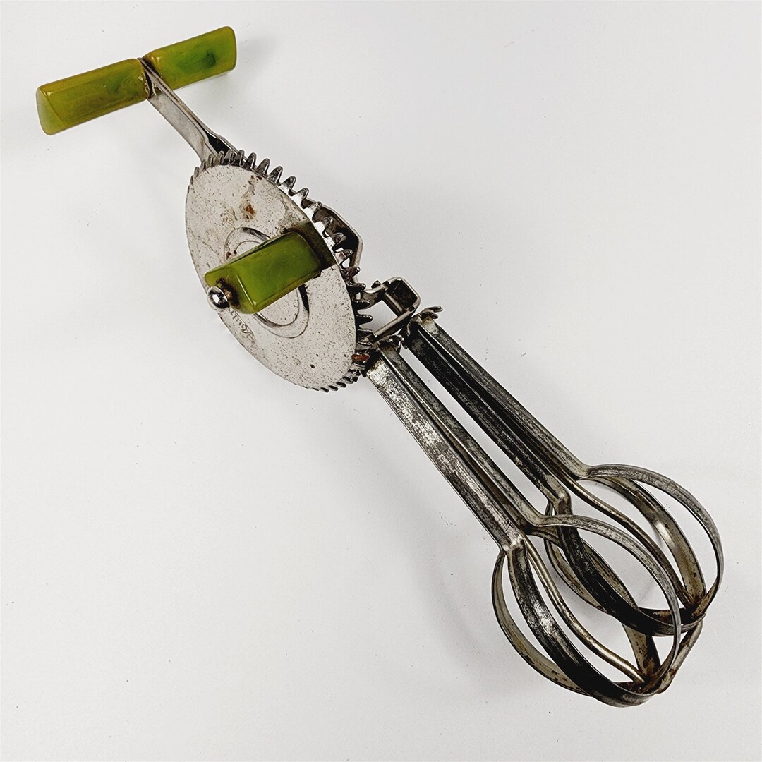 Vintage Androck Green Bakelite Catalin Handles Hand Mixer Egg Beater - Etsy