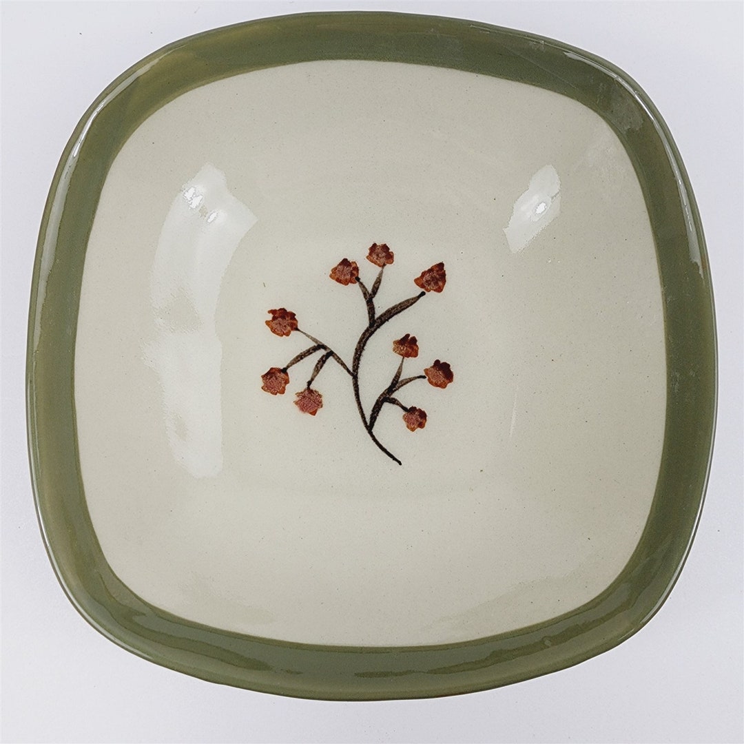 Vintage Winfield Gabriel Pasadena Pottery Oak Leaf Acorn Square Serving ...