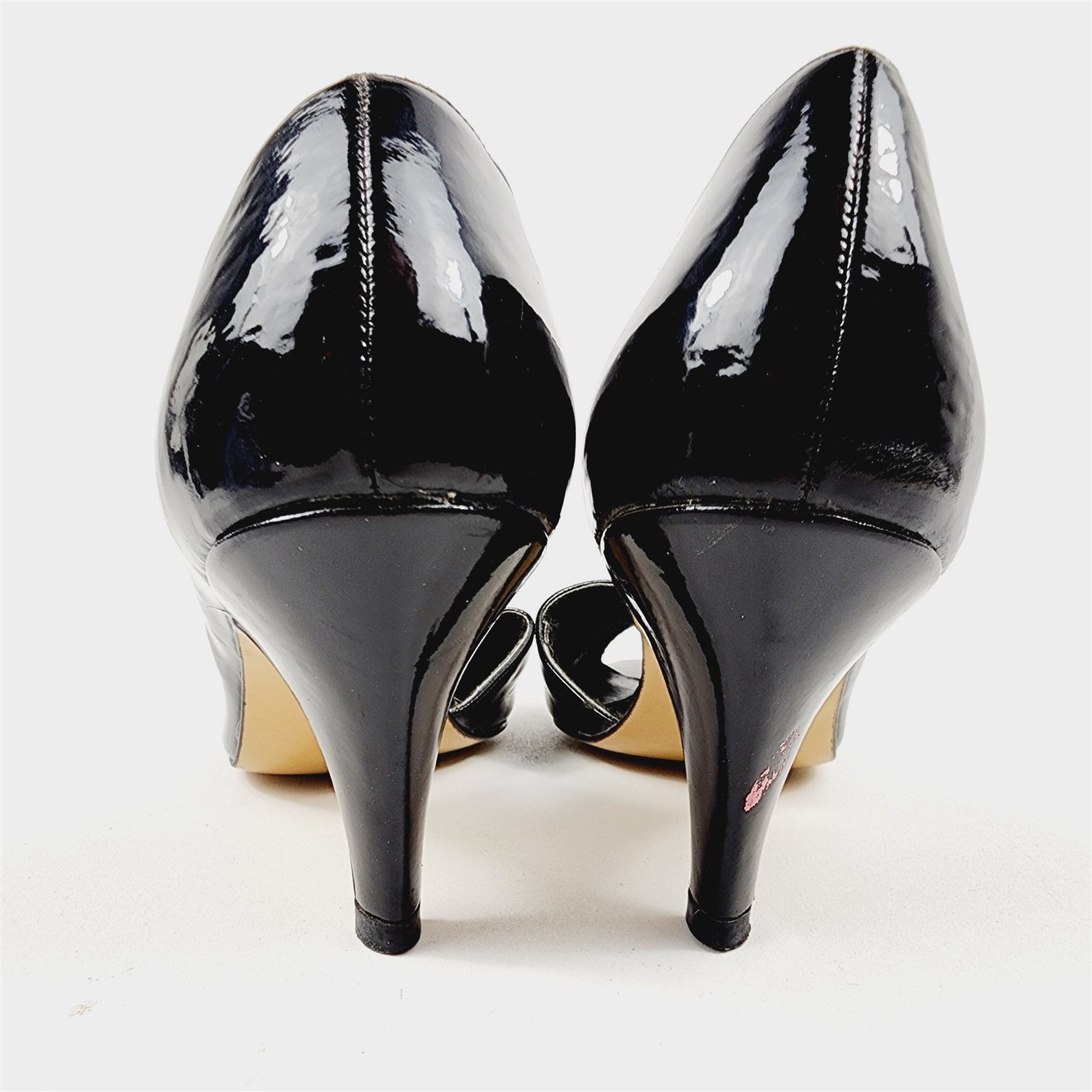 Vintage Fanfares Black Peep Toe Pumps Heels Shoes Womens Size 7 - Etsy