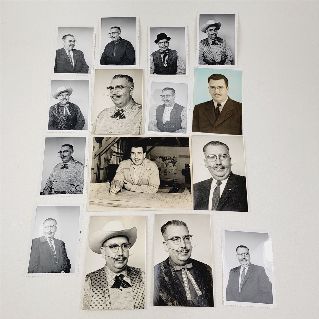 15 Vintage Photos Mustache 1960s Oregon Cowboy Engineer Hand - Etsy