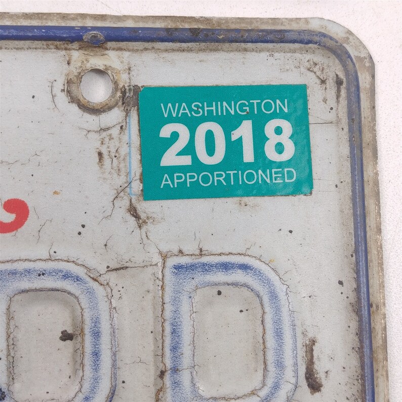 1990s WA State Apportioned License Plate Match Pair Blue - Etsy