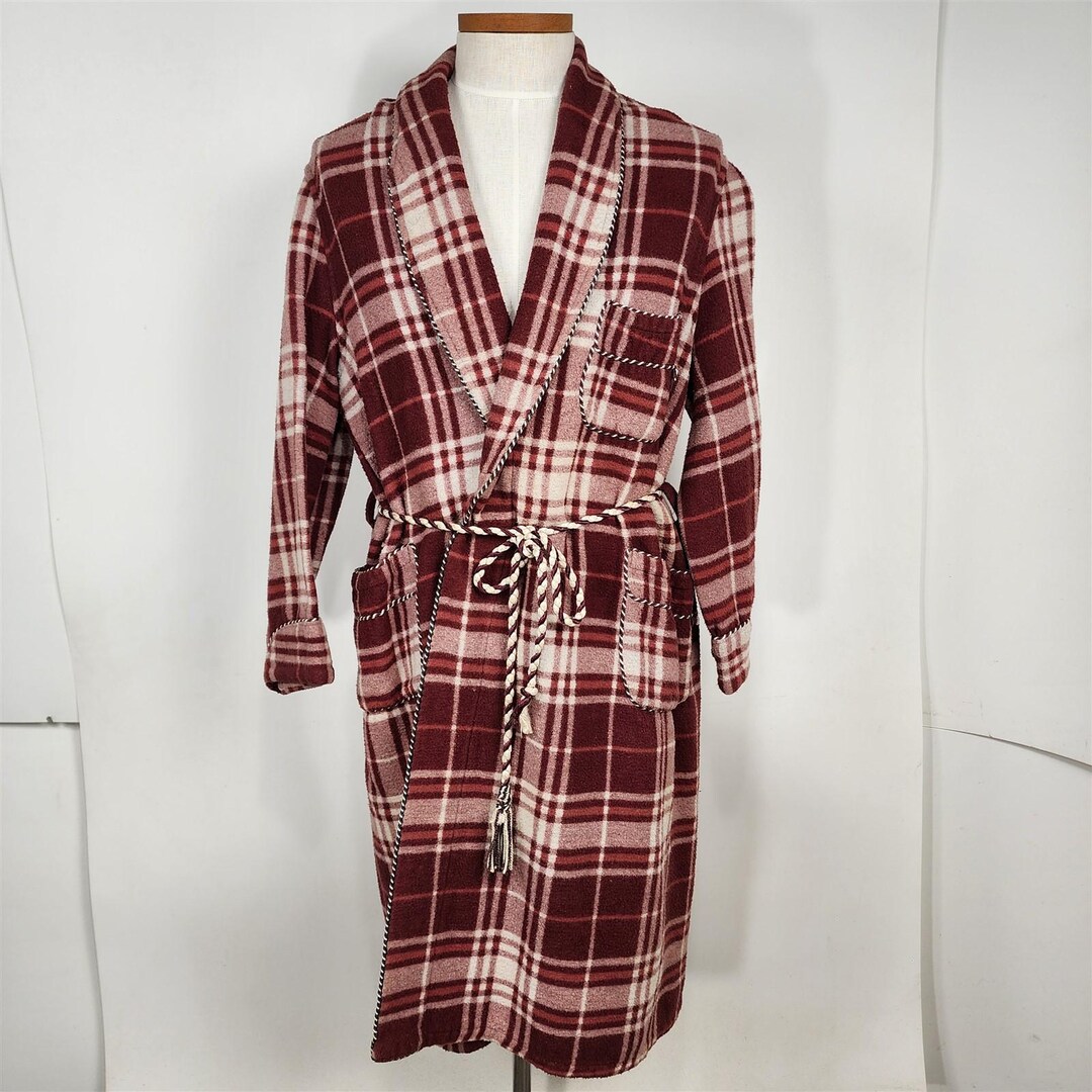 Vintage Red Plaid Brent Beacon Robe - Etsy