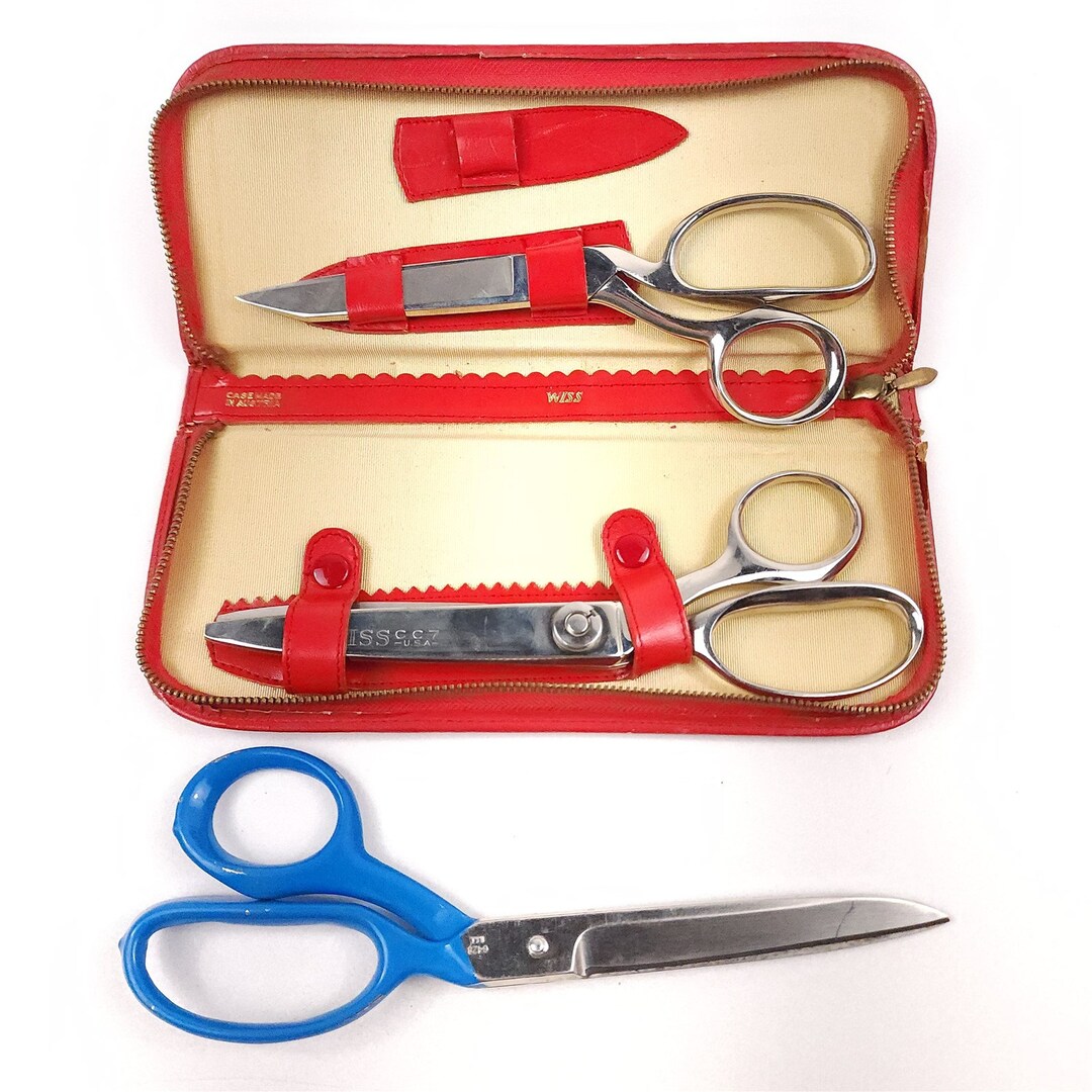 3 Pairs of Wiss Craft Scissors Shears W/ Red Case 6428 4127 - Etsy