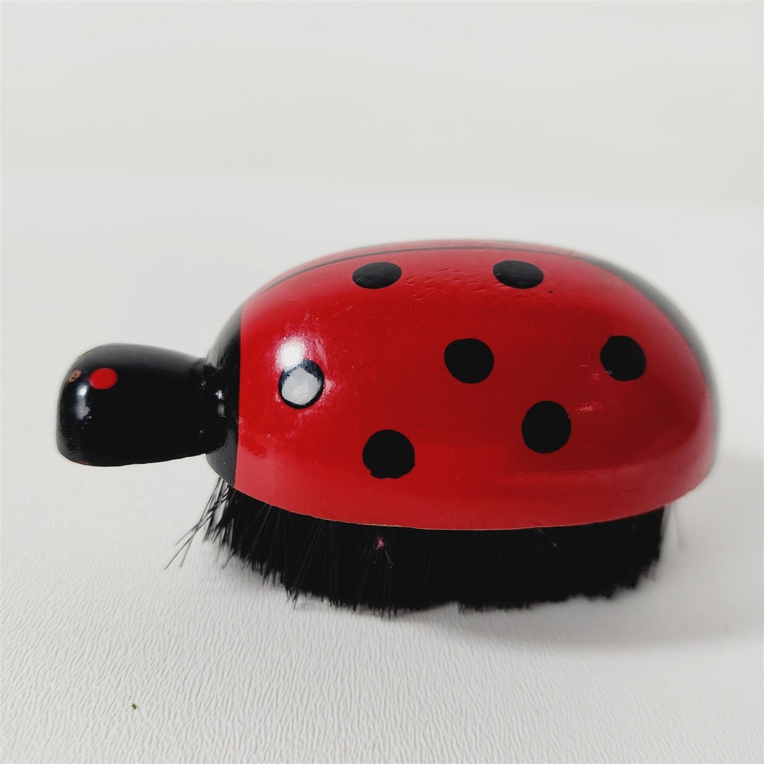 Vintage Wooden Hand Painted Lady Bug Brush Japan - 4" - Etsy