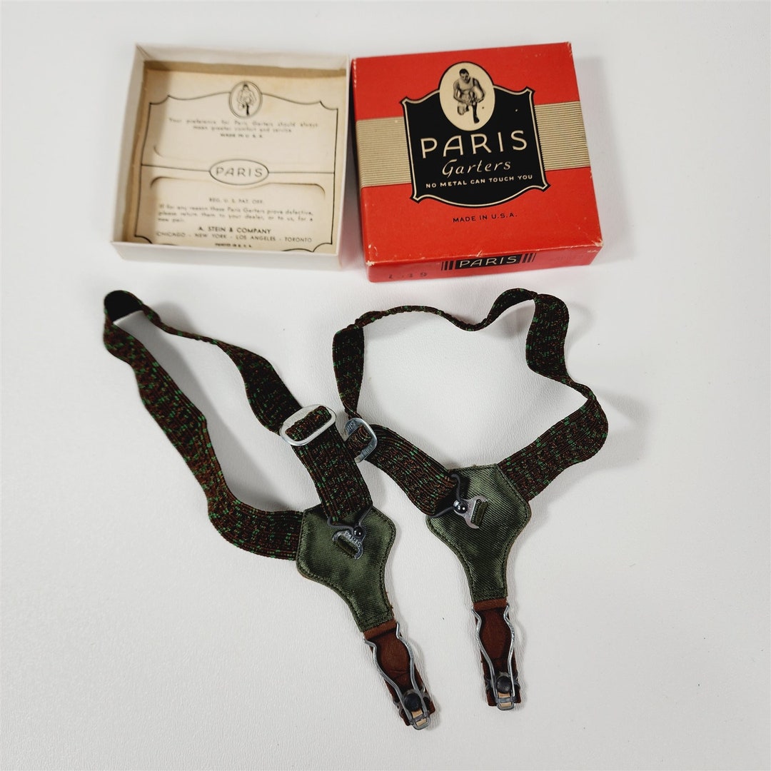 Vintage 1920's Paris Garters Garter Belts Green Brown New Old Stock in ...