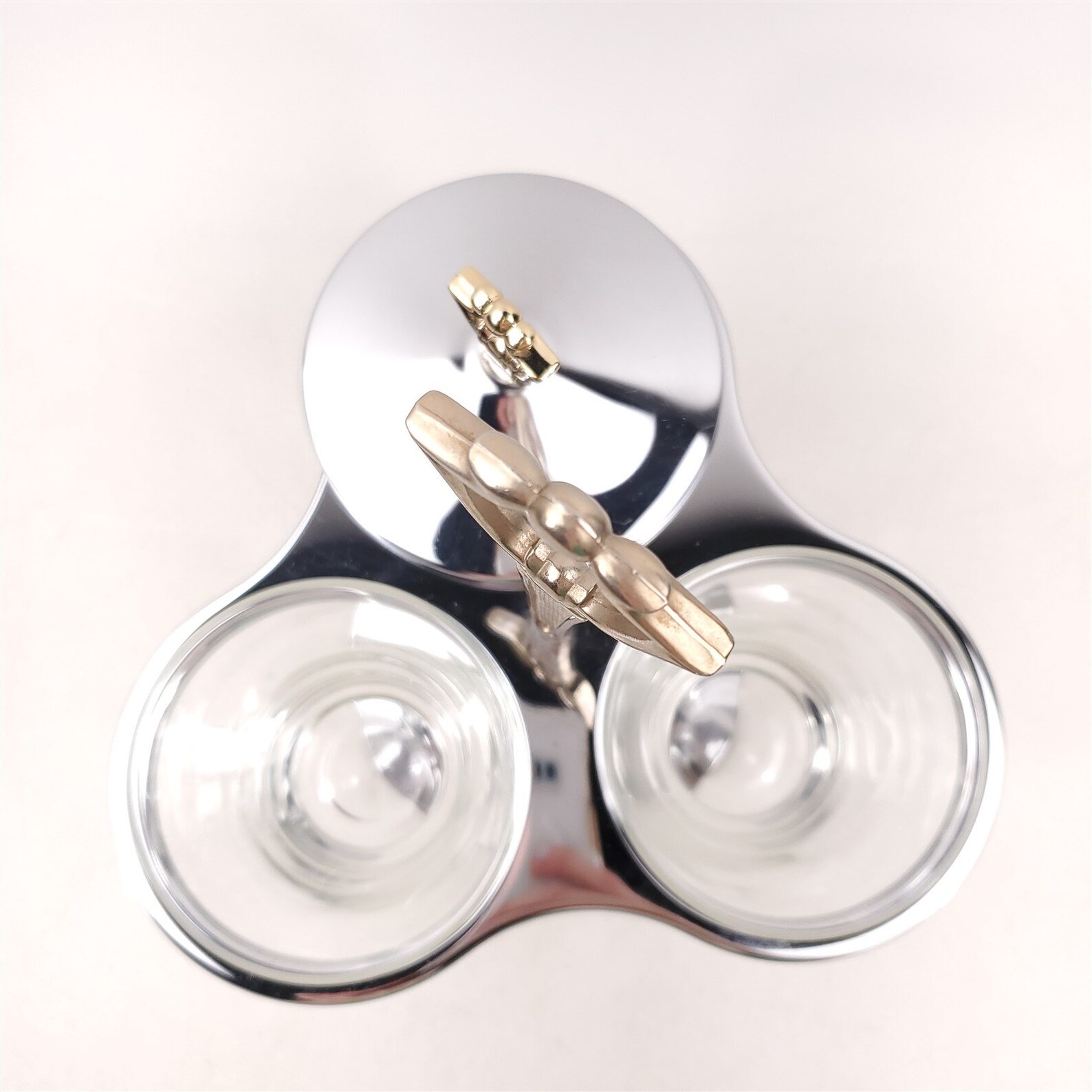 Kromex Carousel Server Condiments Bowls Chrome Lazy Susan | Etsy