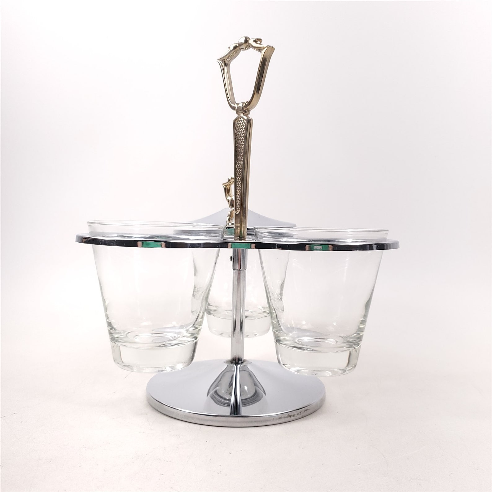 Kromex Carousel Server Condiments Bowls Chrome Lazy Susan - Etsy
