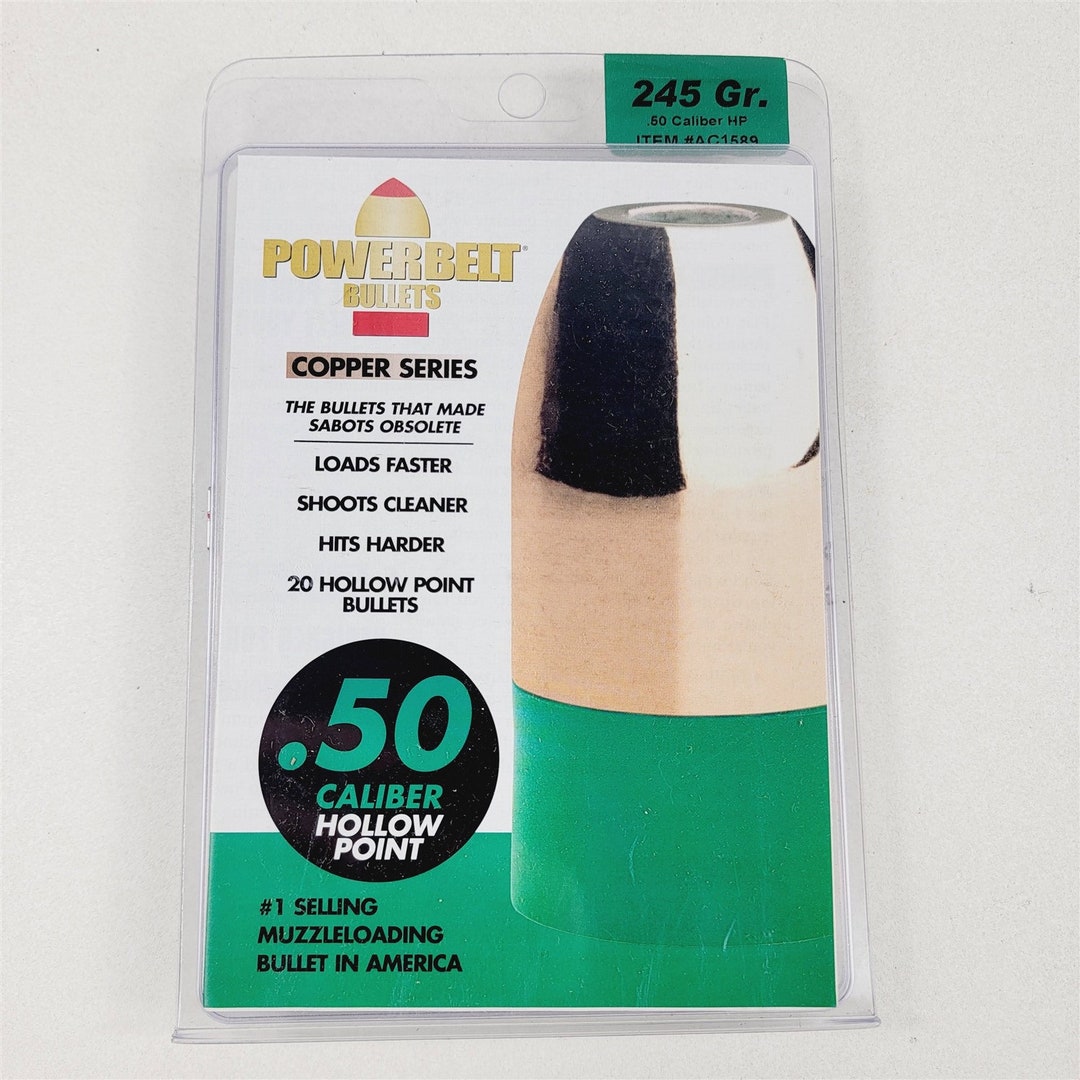 Powerbelt Copper .50 Cal 245 Grain HP for Muzzleloader Hollow Point 2 ...
