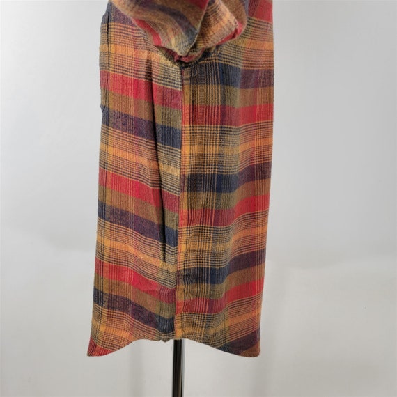 Vintage Basic Editions Plaid Flannel Long Sleeve Butt… - Gem