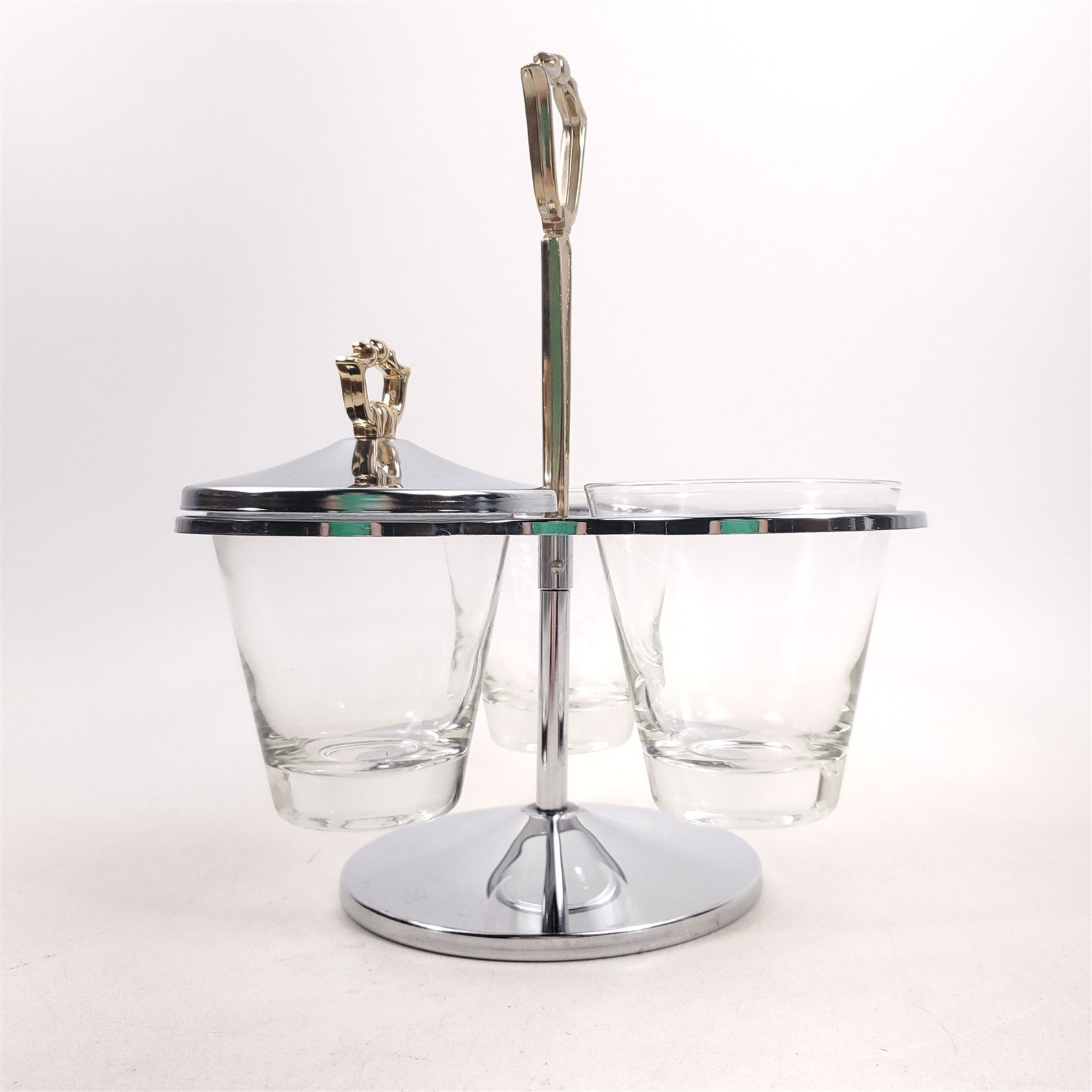 Kromex Carousel Server Condiments Bowls Chrome Lazy Susan - Etsy