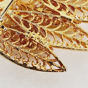 Vintage PIM Piscitelli Gold Tone Filigree Leaf Pin Brooch - Etsy