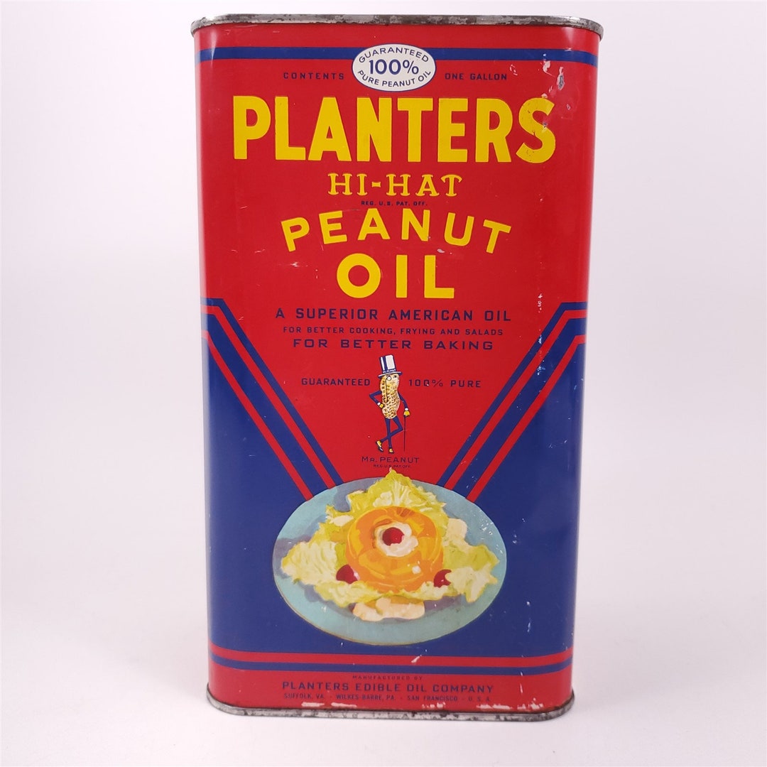 Planters Hi Hat Peanut Oil One Gallon "full Tin" Planters Edible Oil ...