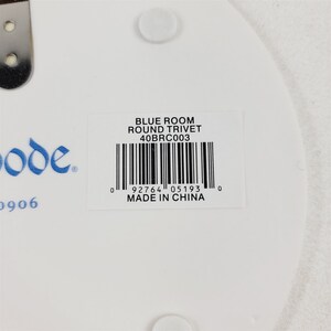 Spode Blue Room Round Botanical Hanging Trivet 6" L0906 Blue and White ...