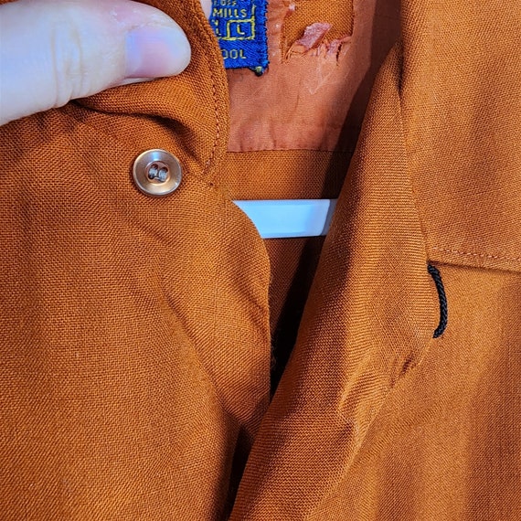 Vintage Pendleton Wool Burnt Orange Short Sleeve Butt… Gem