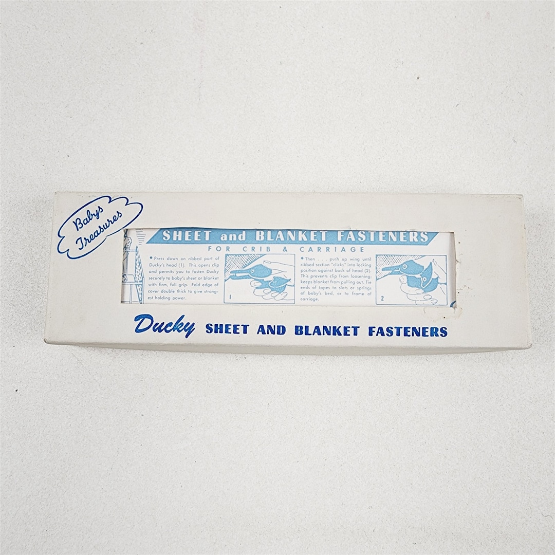 Vintage Ducky Sheet and Blanket Fasteners Green Baby Treasures Crib ...