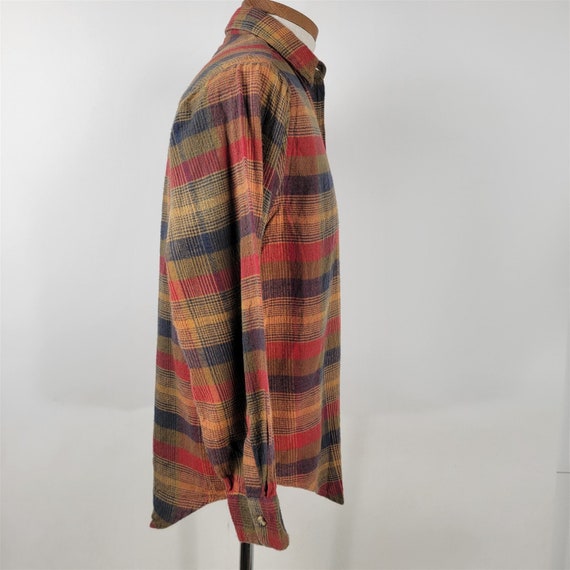 Vintage Basic Editions Plaid Flannel Long Sleeve Butt… - Gem