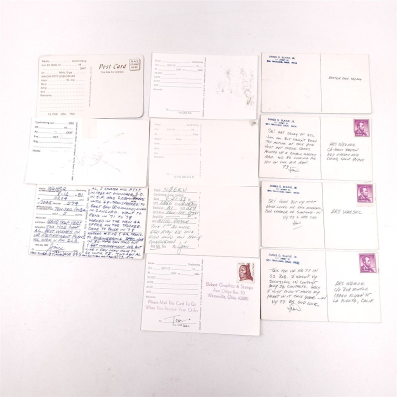 60 Vintage Postcards Ham Radio, Call Letters - Etsy