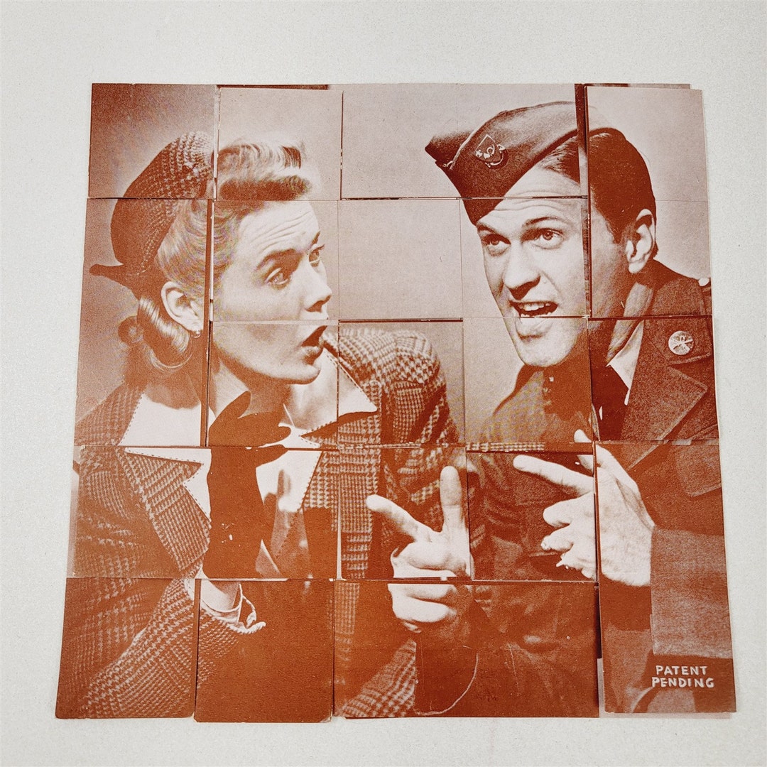 Vintage WWII Cross Patch Puzzle 1942 All's Fair in Love and War No. 3 ...