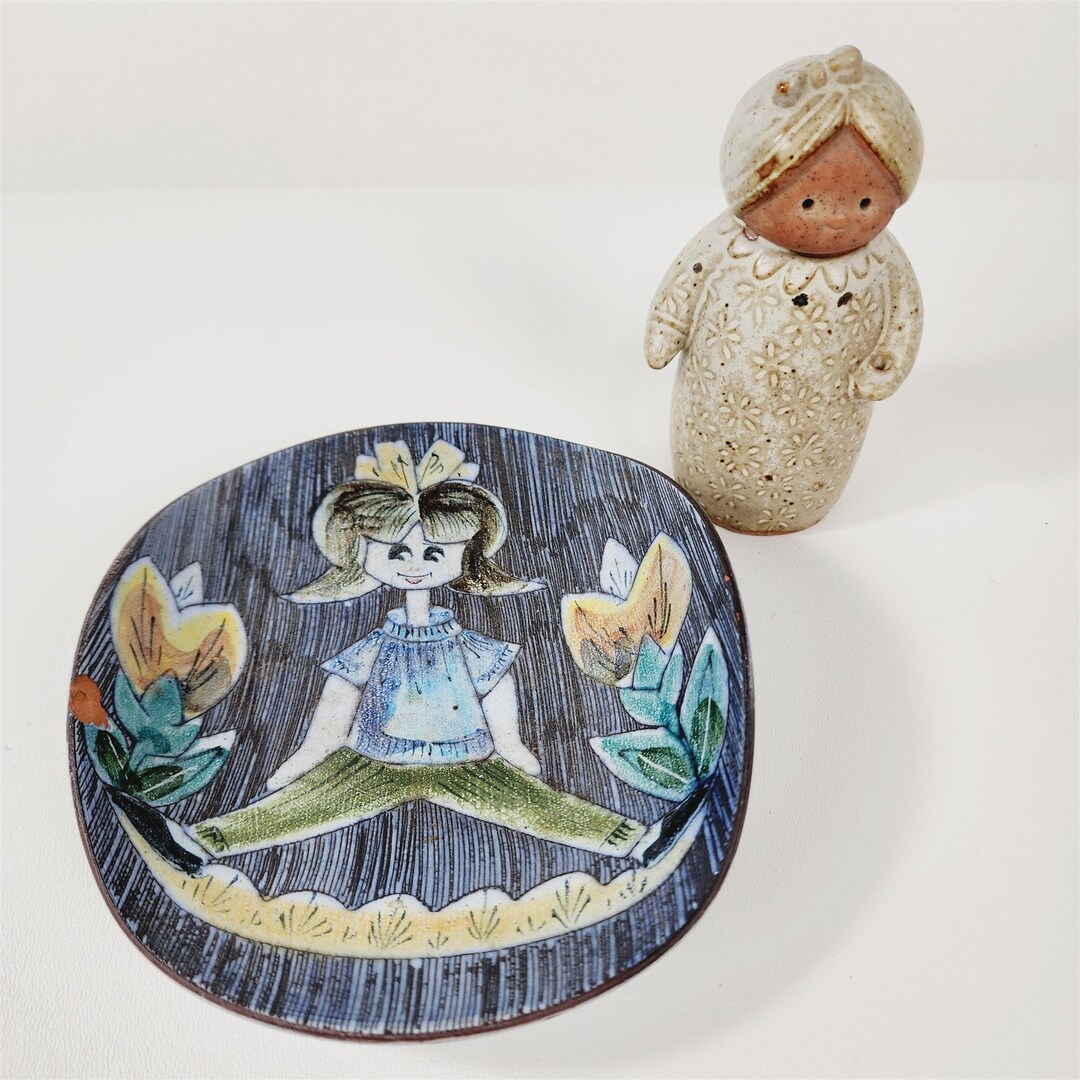 2 Vintage MCM Ceramic Pottery Sweeden Danish Fitz Floyd Woman ...