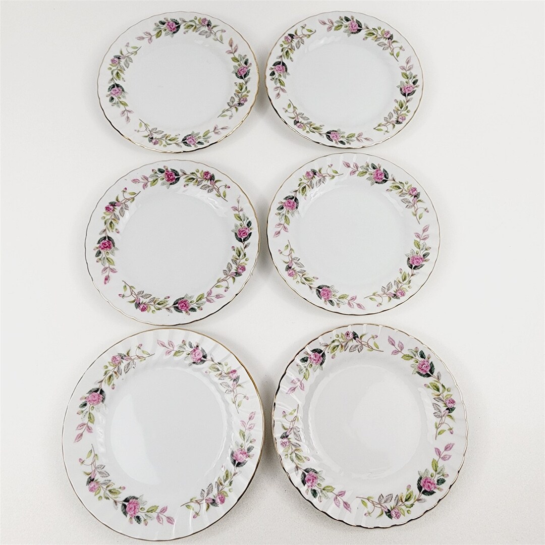 6 Creative China 2345 Regency Rose Pink Floral Bread Butter Plates - 6 ...
