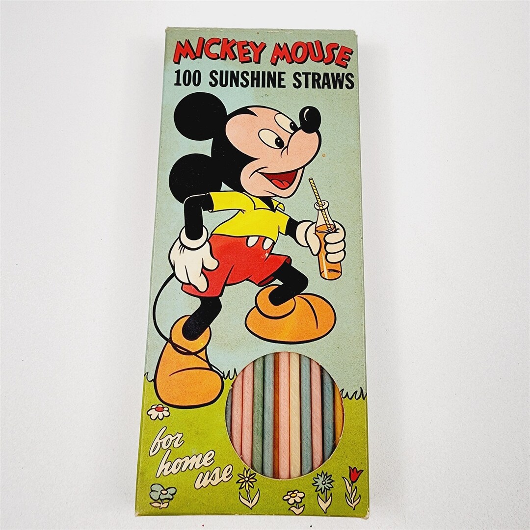 1950's Disney Mickey Mouse Sunshine Straws Donald Pluto - New in Box - Etsy