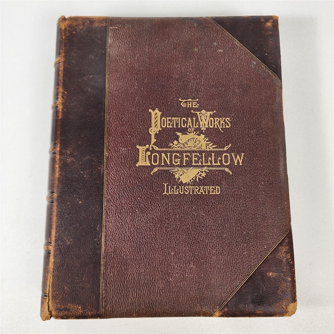 The Poetical Works of Longfellow Illustrated 1879 Volume 1 Leather ...