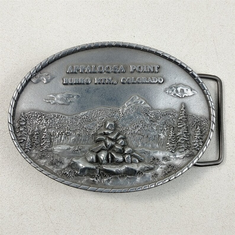 Appaloosa Point Burro Mountain Colorado Belt Buckle J Bar J Limited ...