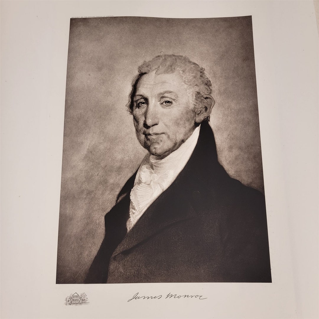 James Monroe 1901 White House Gallery Official Portraits US Presidents ...