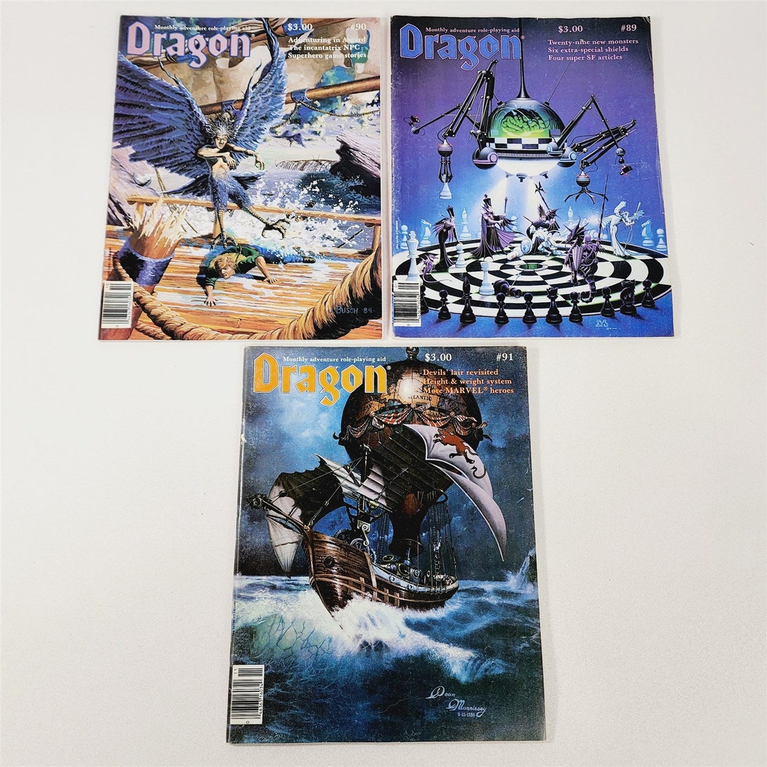 3 Dungeons and Dragons 1984 Dragon Magazines 89, 90, 91 - Etsy