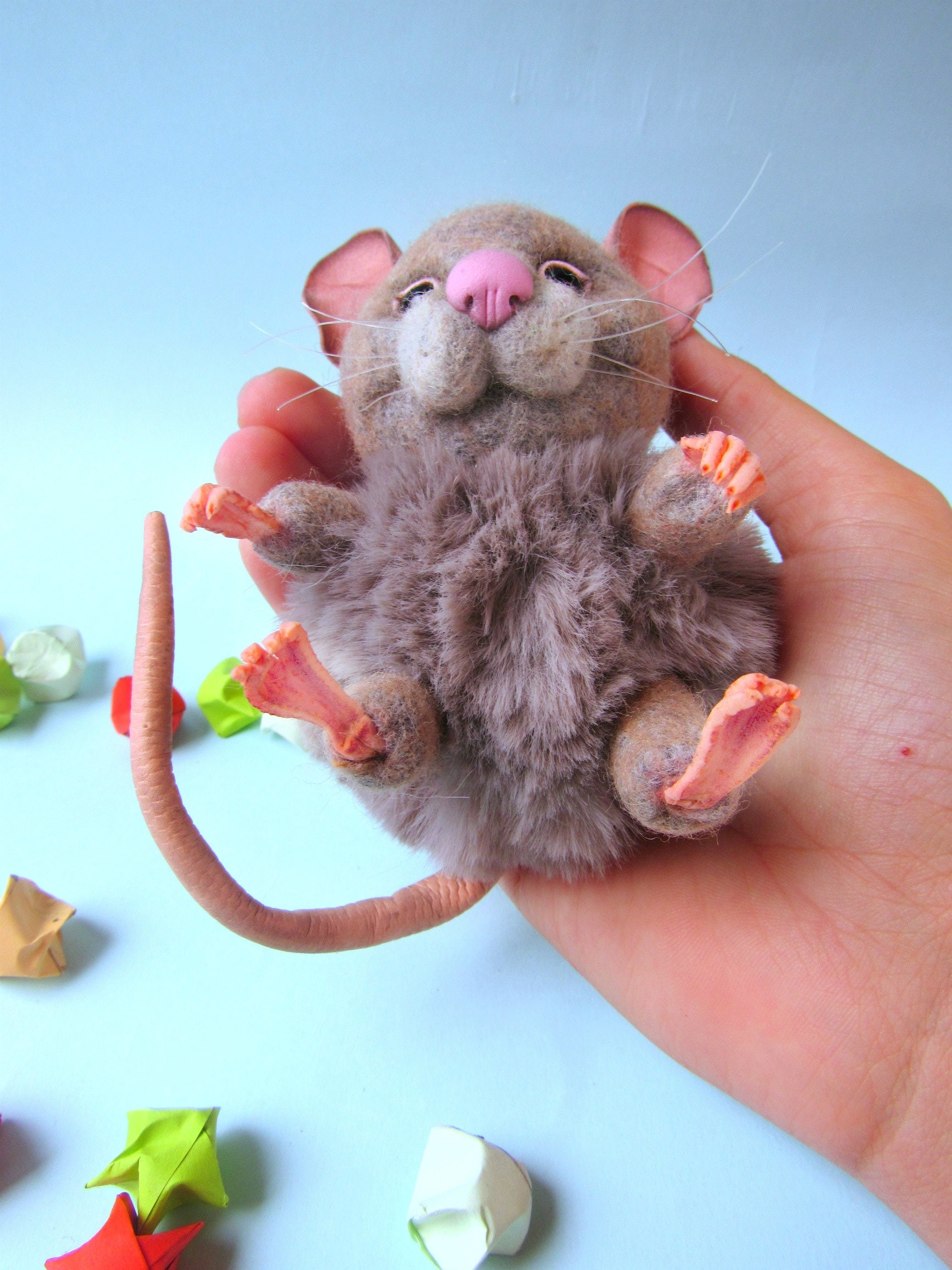 Wool rat funny mouse toy wool toys keychains for students | Etsy