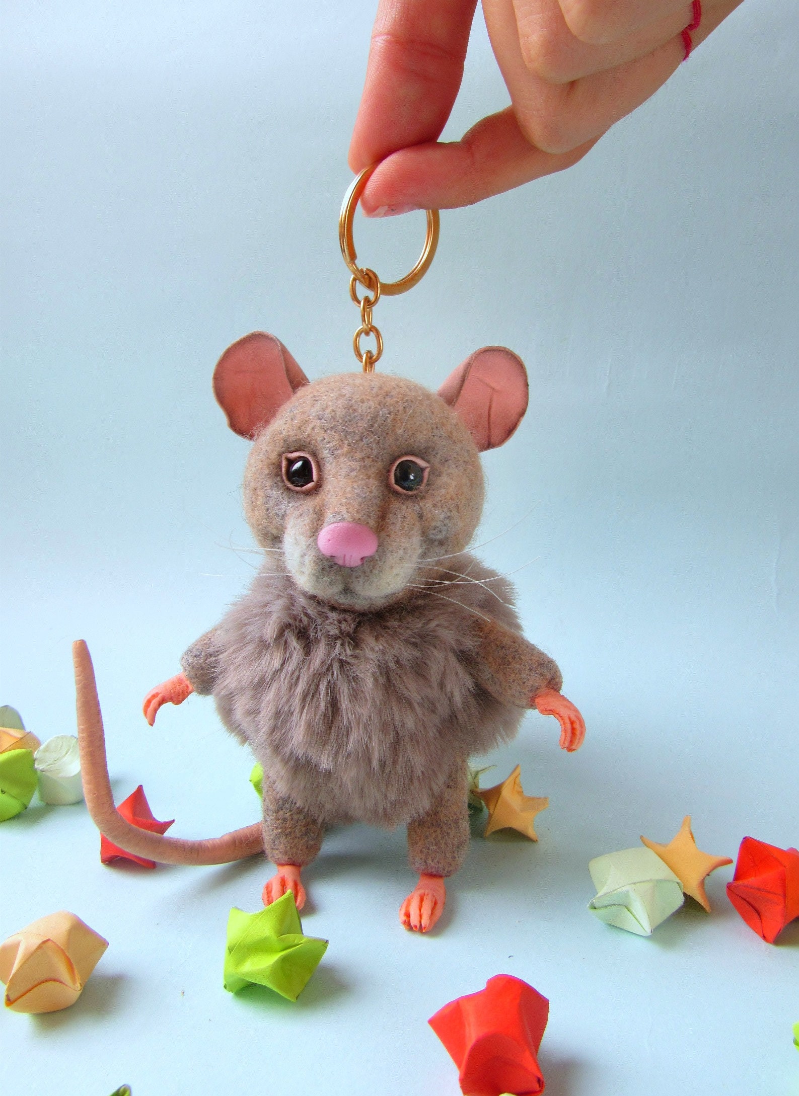 Wool rat funny mouse toy wool toys keychains for students | Etsy