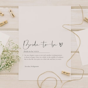 Bride to Be Print, Bride to Be Quote, Bride to Be Gift, Bridal Shower ...