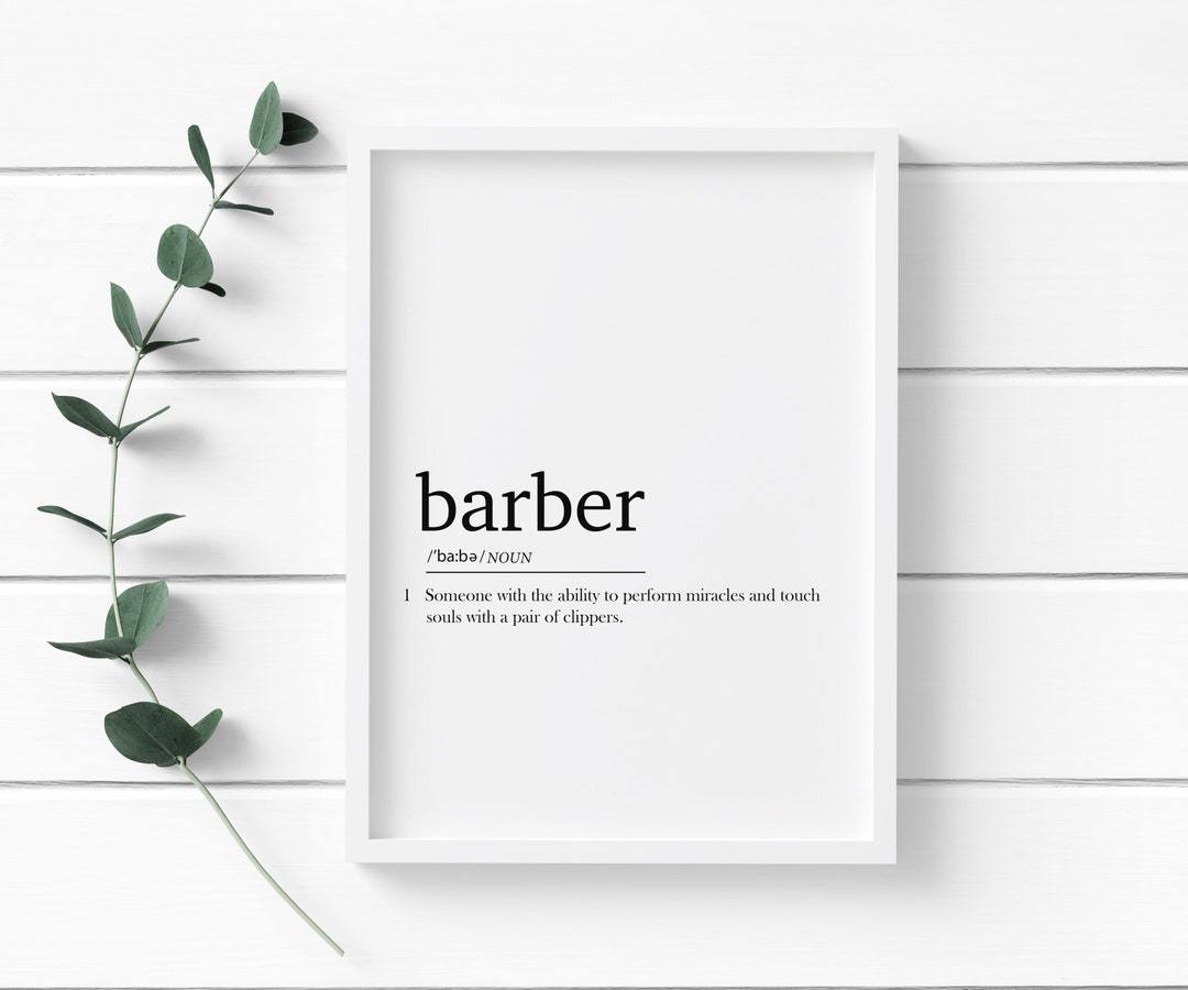 Barber Definition Print / Barber Poster / Barber Print / Barber ...