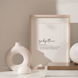 Godfather Script Text Definition Print God Dad Statement - Etsy UK