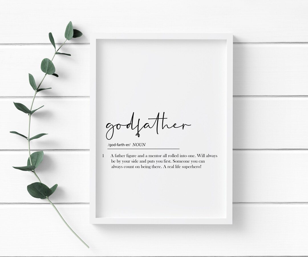 Godfather Script Text Definition Print God Dad Statement - Etsy UK