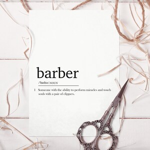 Barber Definition Print / Barber Poster / Barber Print / Barber ...
