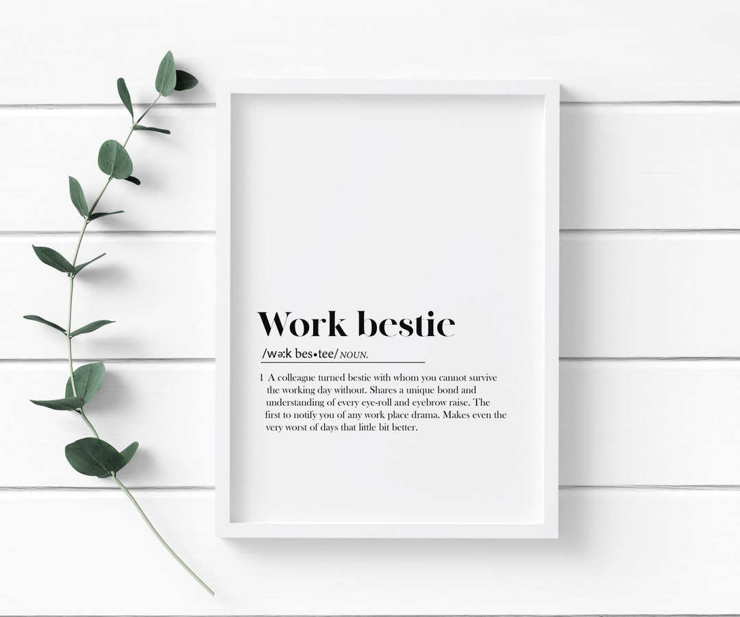 Work Bestie Print / Work Bestie Quote / Work Bestie Card / Work Bestie ...