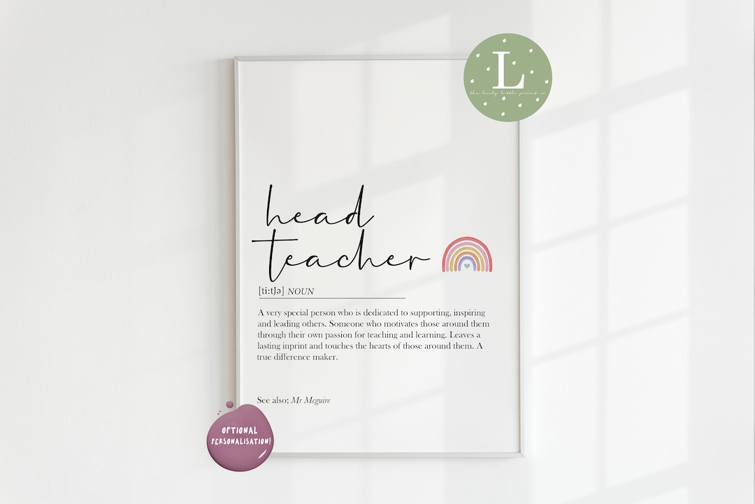 Headteacher Print Gift, Headteacher Print, Teacher Gift, Dance Teacher ...