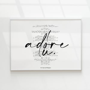 FRED AGAIN Adore, Digital Download Print, Adore You Print, Adore U ...
