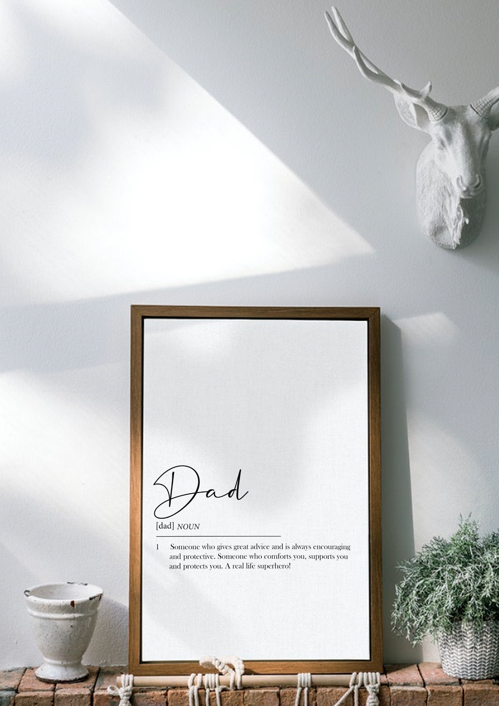 Dada script text definition print statement poster dad - Etsy