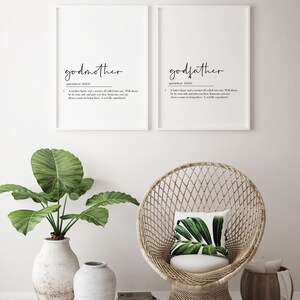 Godfather Script Text Definition Print God Dad Statement - Etsy UK