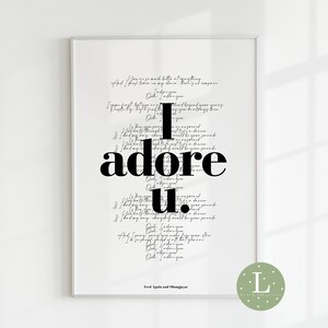 FRED AGAIN Adore, Digital Download Print, Adore You Print, Adore U ...