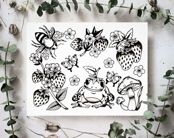 Cottage Core Tattoo - Etsy