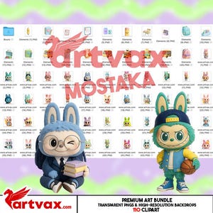 Labubu Back to School Clipart Bundle | Cute Monster Student Pngs ...