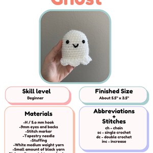 PATTERN Crochet Ghost Beginner Easy Halloween Decoration - Etsy