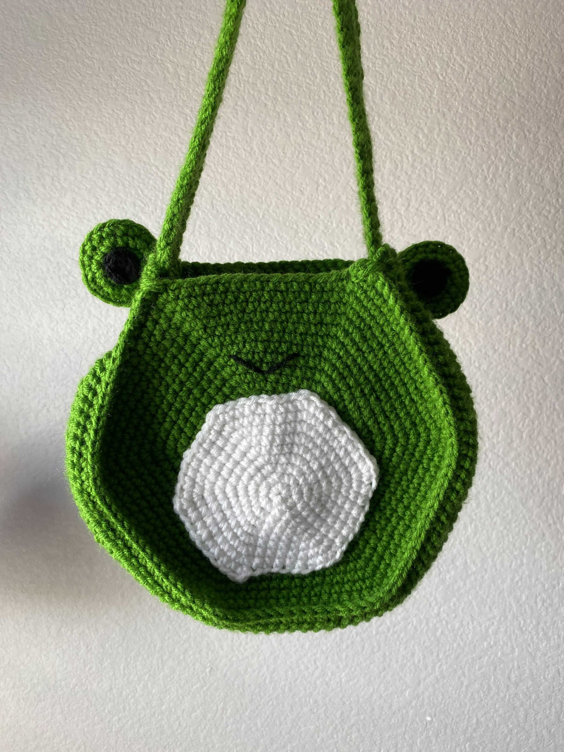 PATTERN and VIDEO Crochet Frog Purse Pattern Cottage Core Crossbody ...