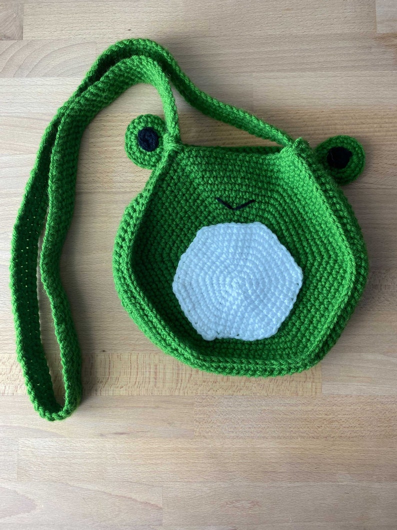 PATTERN and VIDEO Crochet Frog Purse Pattern Cottage Core Crossbody ...